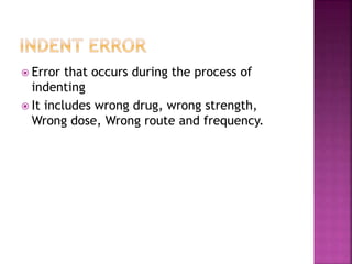 Medication errors ppt | PPTX
