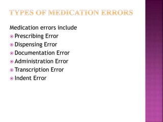 Medication errors ppt | PPT