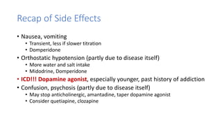 Medication for motor symptoms of Parkinson's disease | PDF