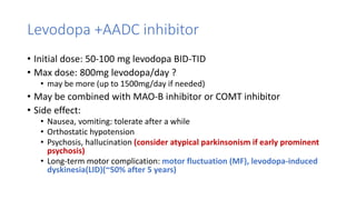 Medication for motor symptoms of Parkinson's disease | PDF