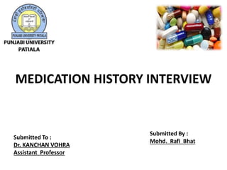 Medication history interview | PPTX