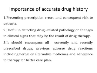 Medication history interview | PPTX
