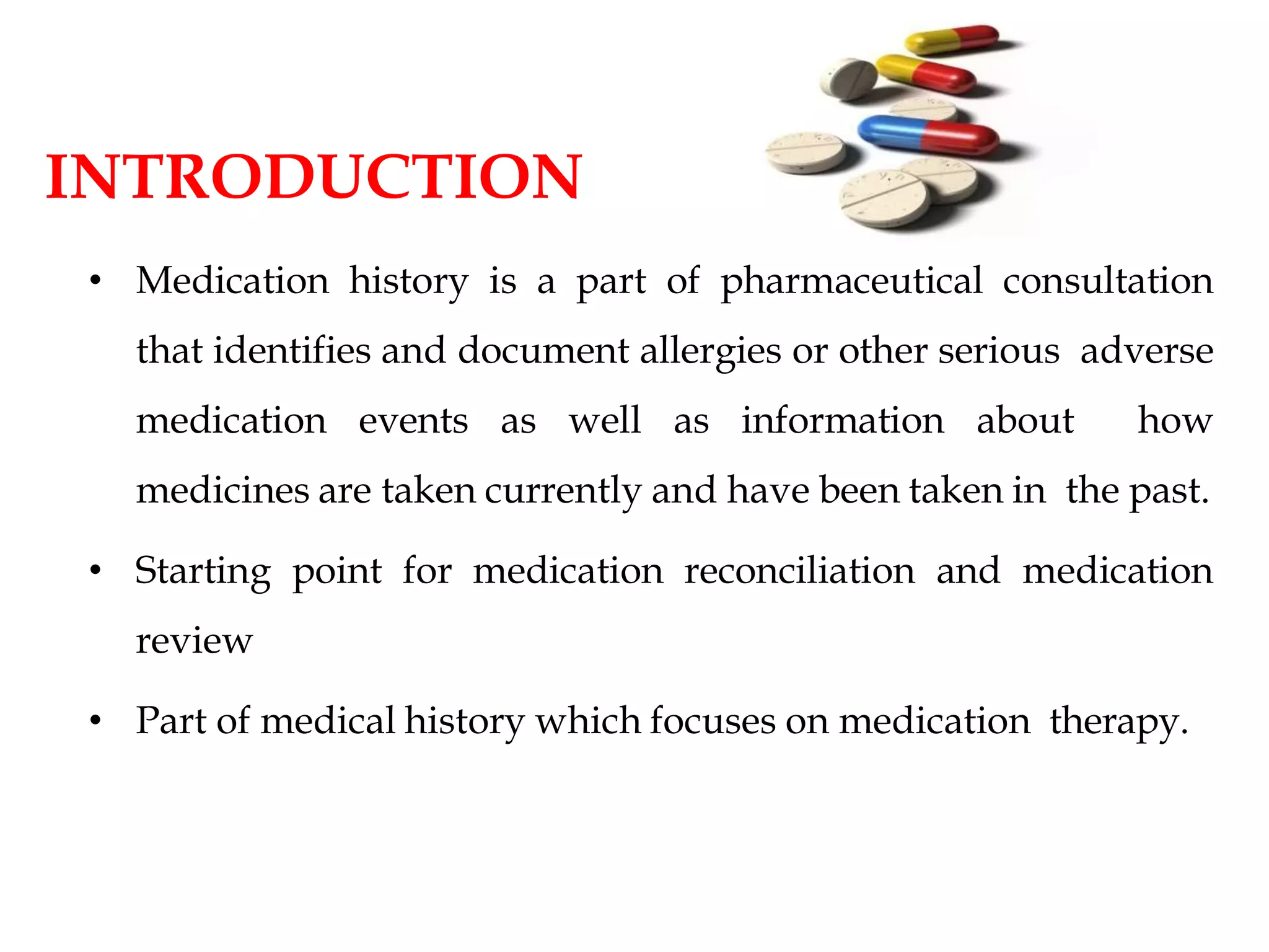 Medication history interview | PDF
