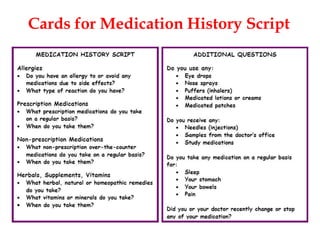 Medication history interview | PDF
