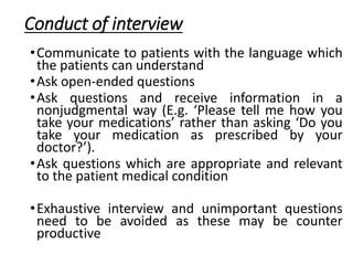 Medication History Interview.ppt
