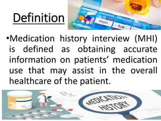Medication History Interview.ppt