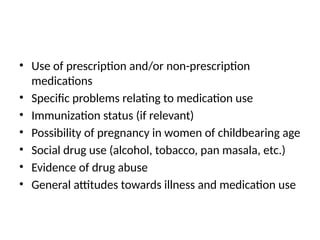Medication History interview in hospital pharmacy | PPTX