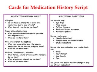 Medication History Interview in clinical Pharmacy | PPTX