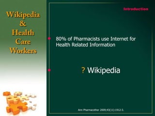 Medication Information in Wikipedia is Accessible, but is it Readable ...