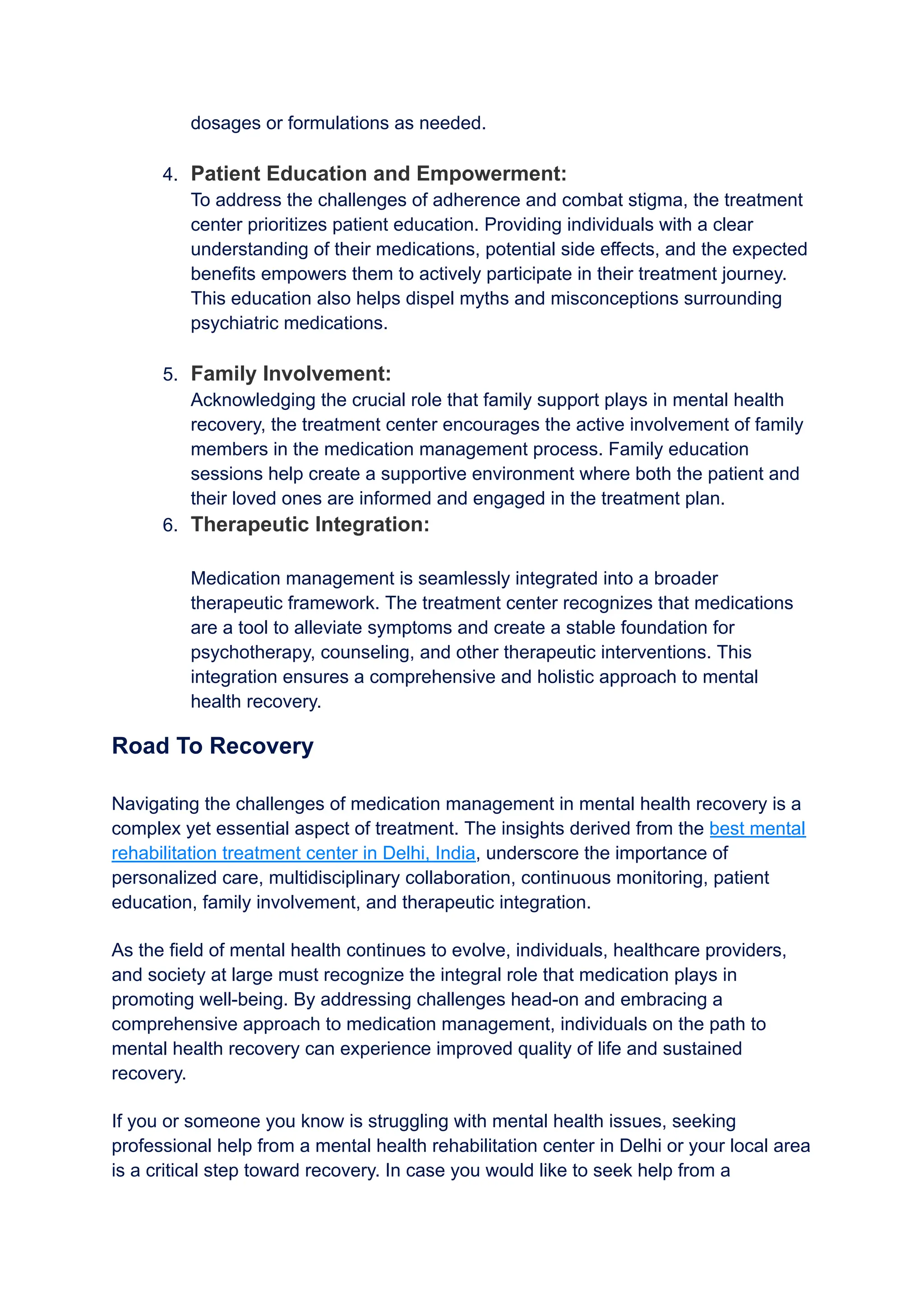 Medication Management and Mental Health Recovery.pdf | Mental Health | Diseases and Conditions