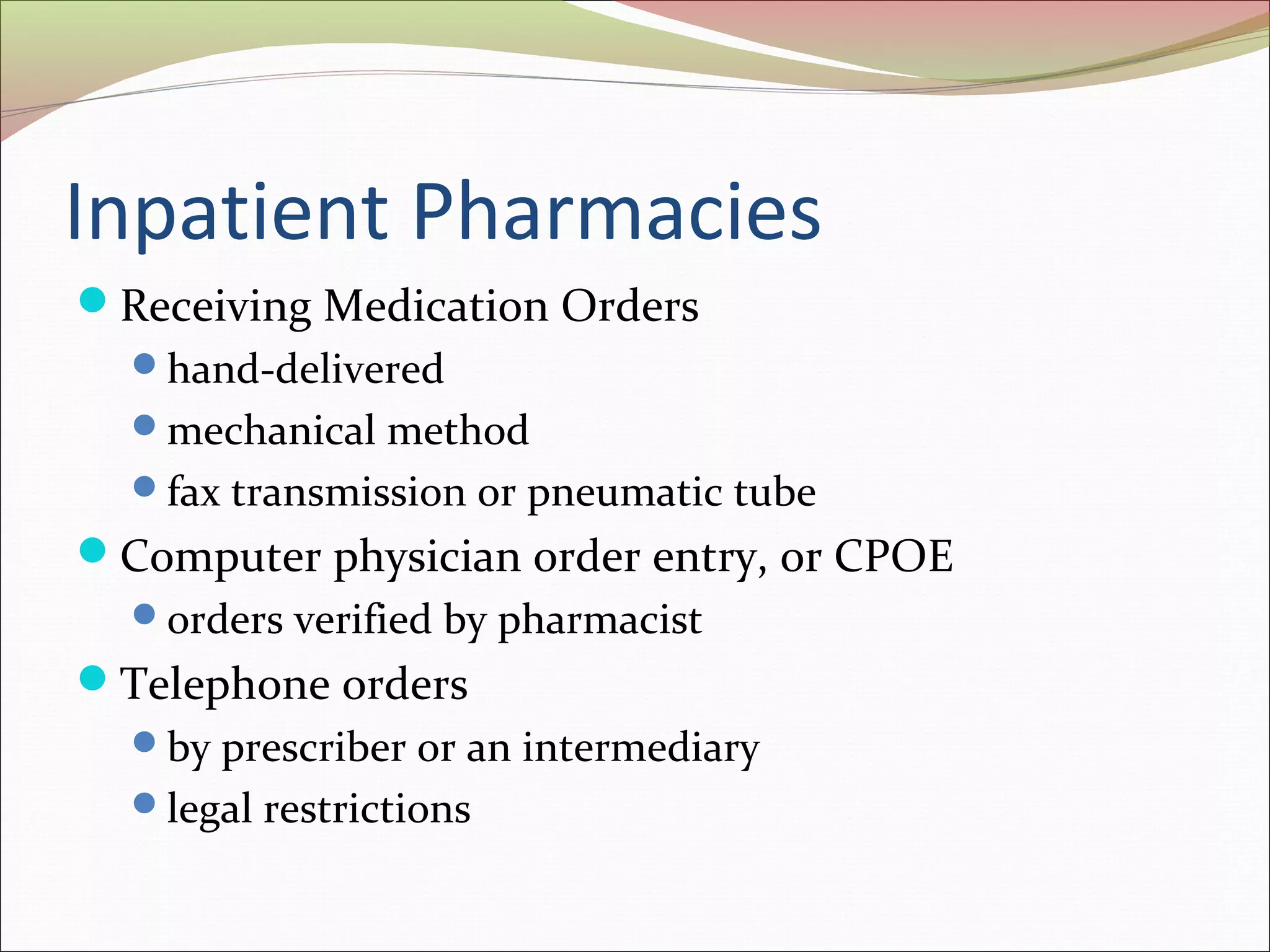 Medication order entry | PPT