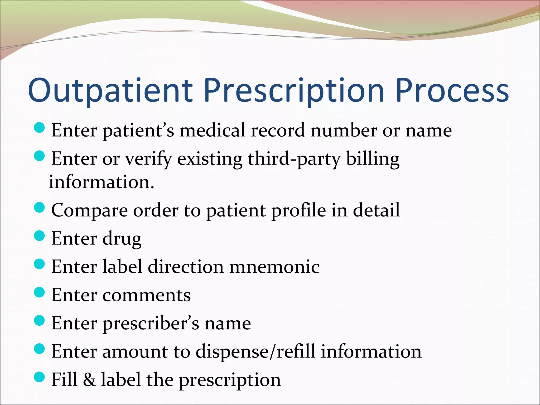 Medication order entry | PPT