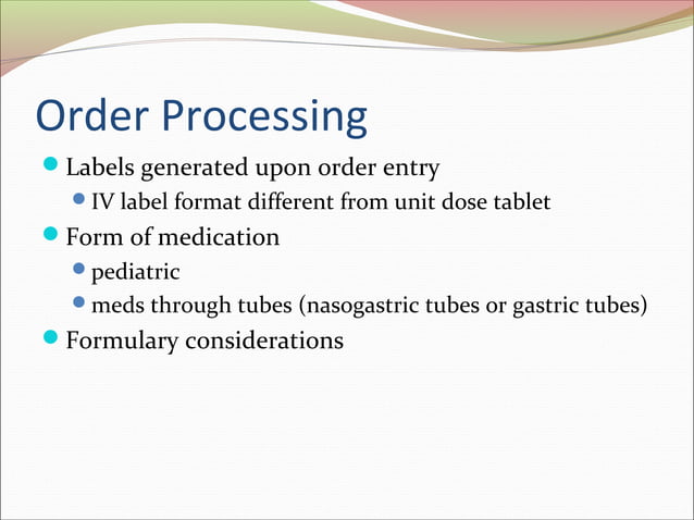 Medication order entry | PPT