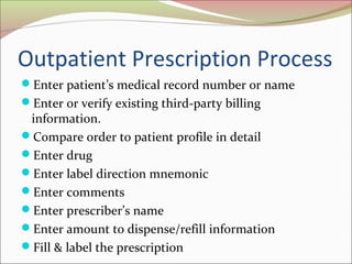 Medication order entry | PPT