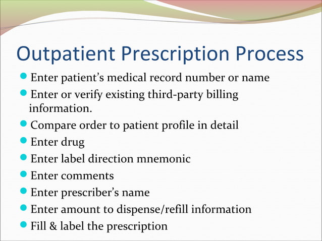 Medication order entry | PPT