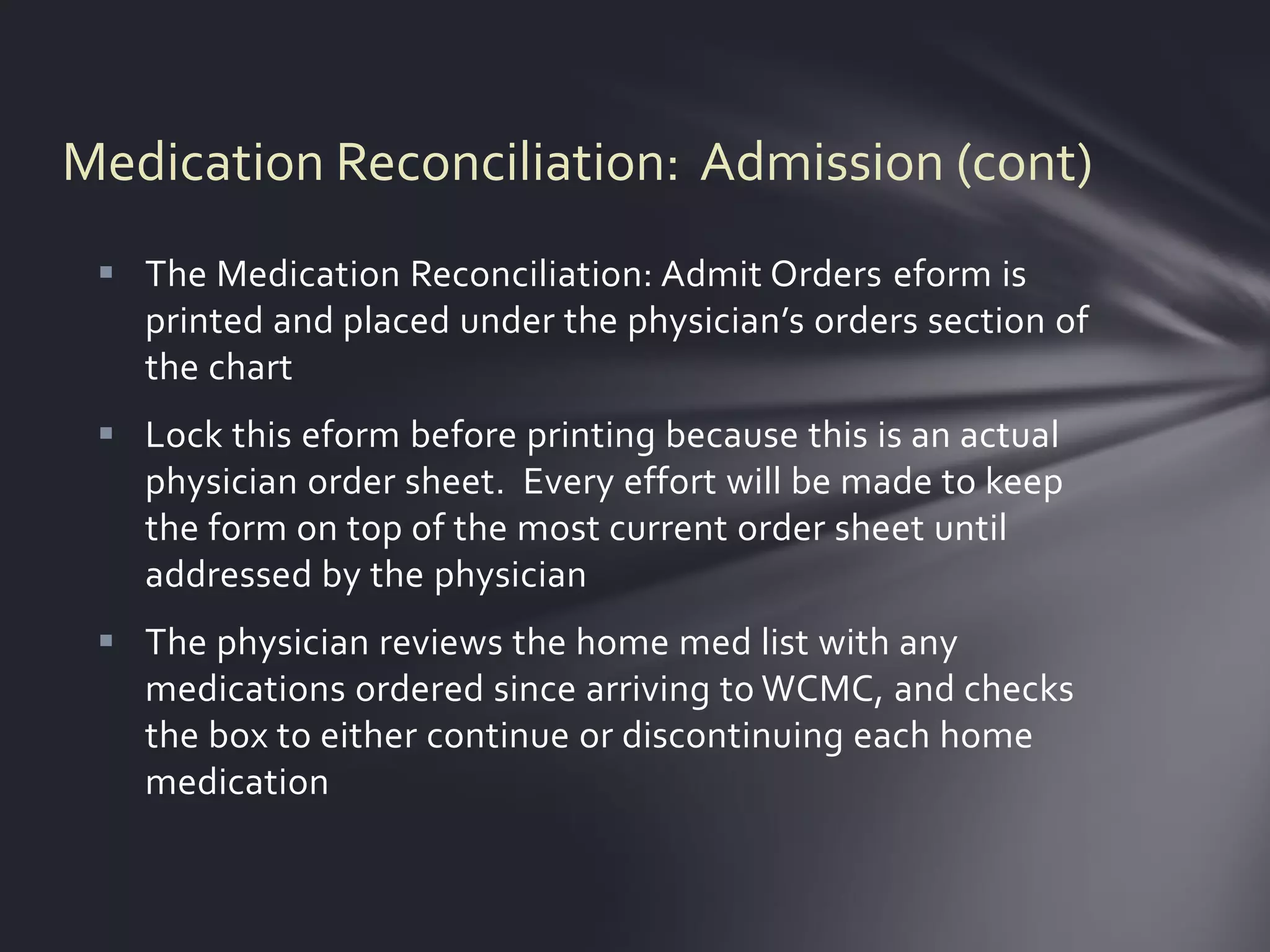Medication reconciliation | PPTX