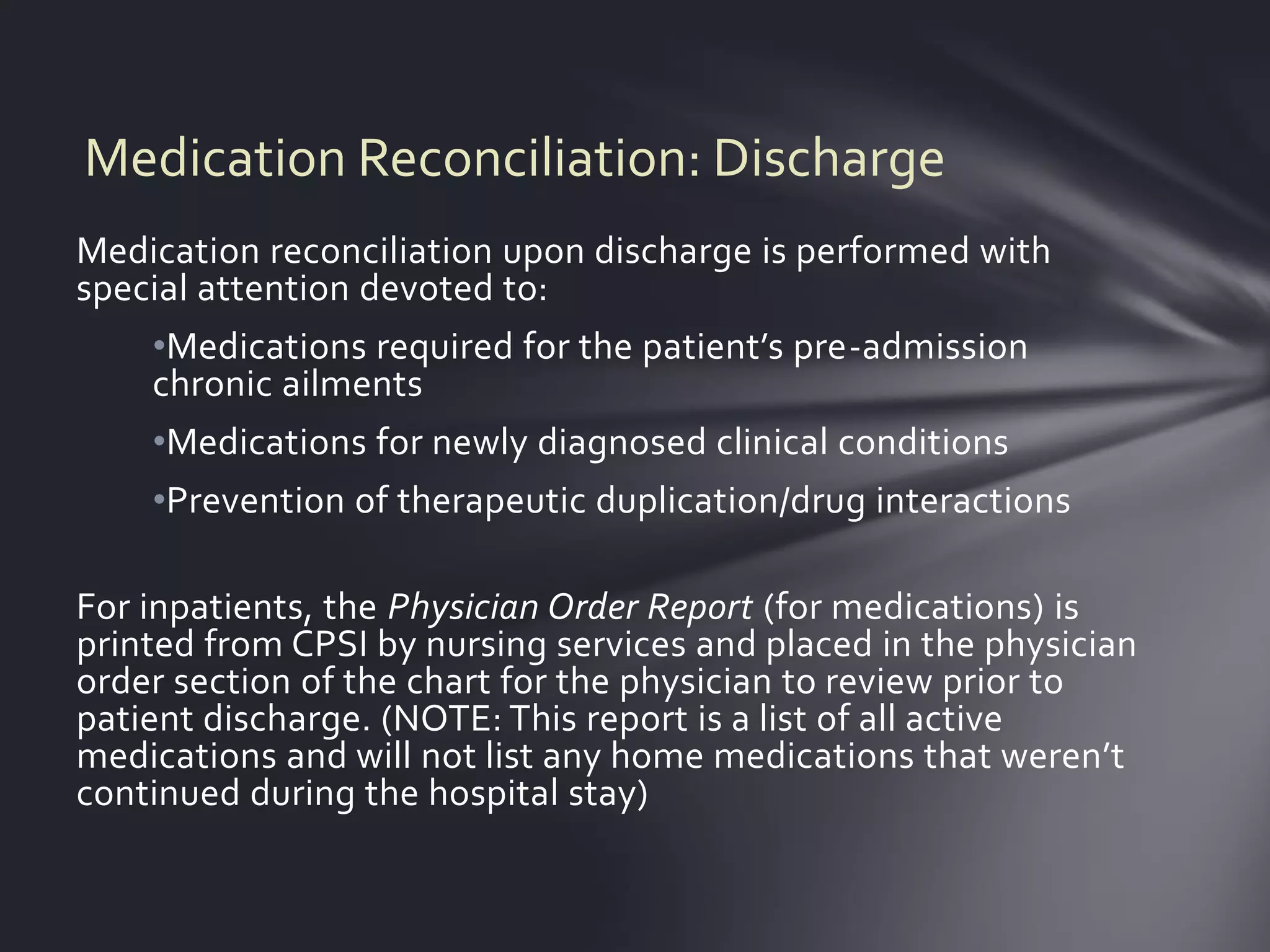 Medication reconciliation | PPTX