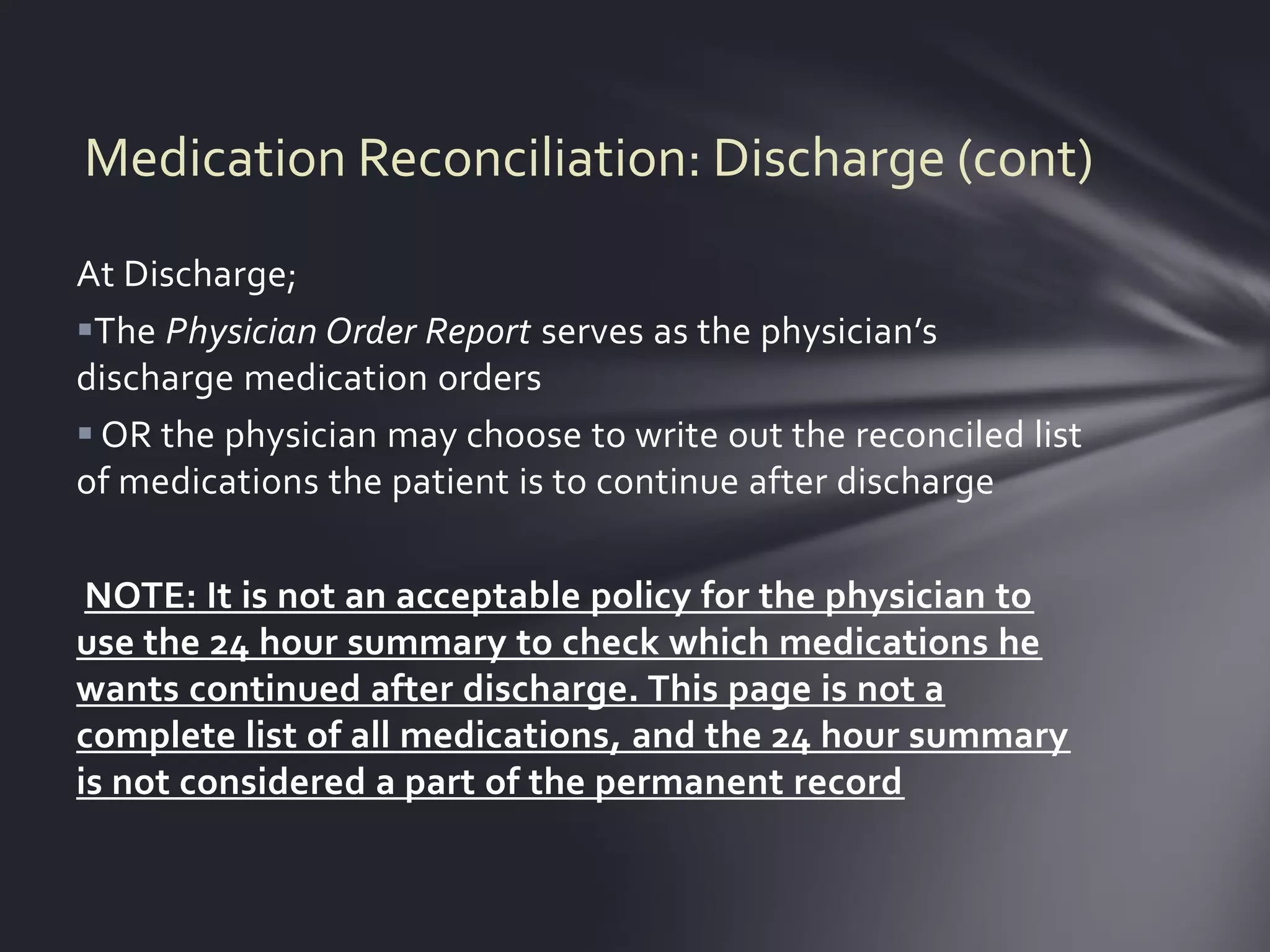 Medication reconciliation | PPTX