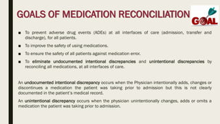 Medication Reconciliation A Basic Overview | PDF