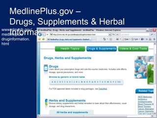 Finding Medication Information | PPT