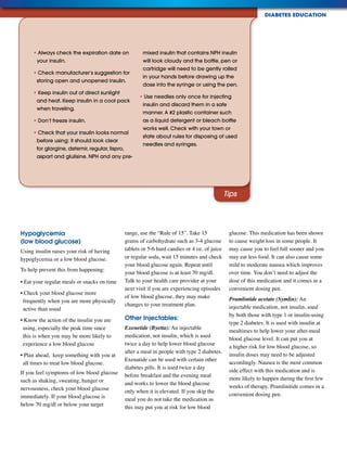 Insulin and Other Injectables: At a Glance | PDF