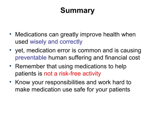 Medication safety | PPT | Pharmaceutical Industry | Industries