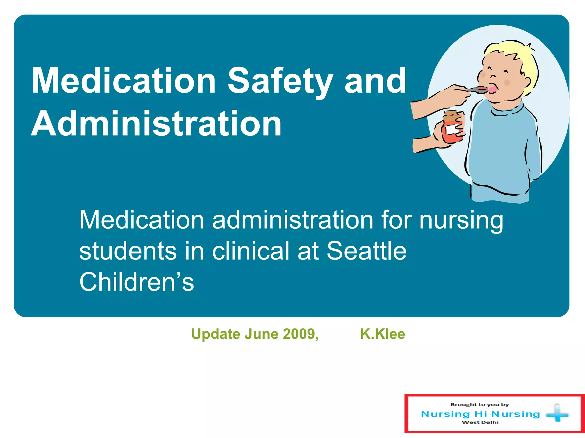 Medication safety and administration | PPT