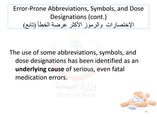 Medication safety lecture 1 | PPTX