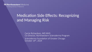 Medication Side Effects: Recognizing and Managing Risk | PPTX