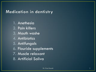 Medications in dentistry | PDF
