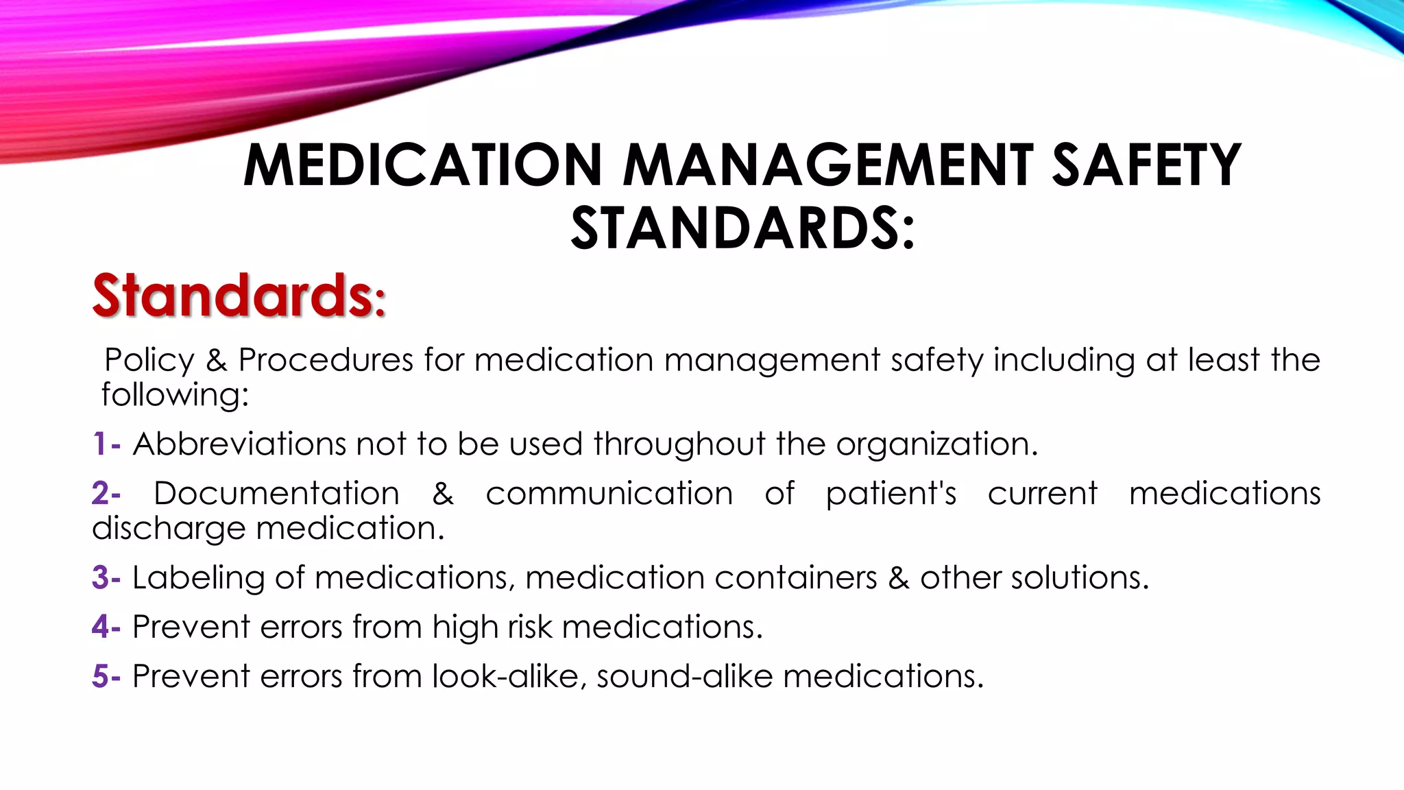Medication standards | PDF