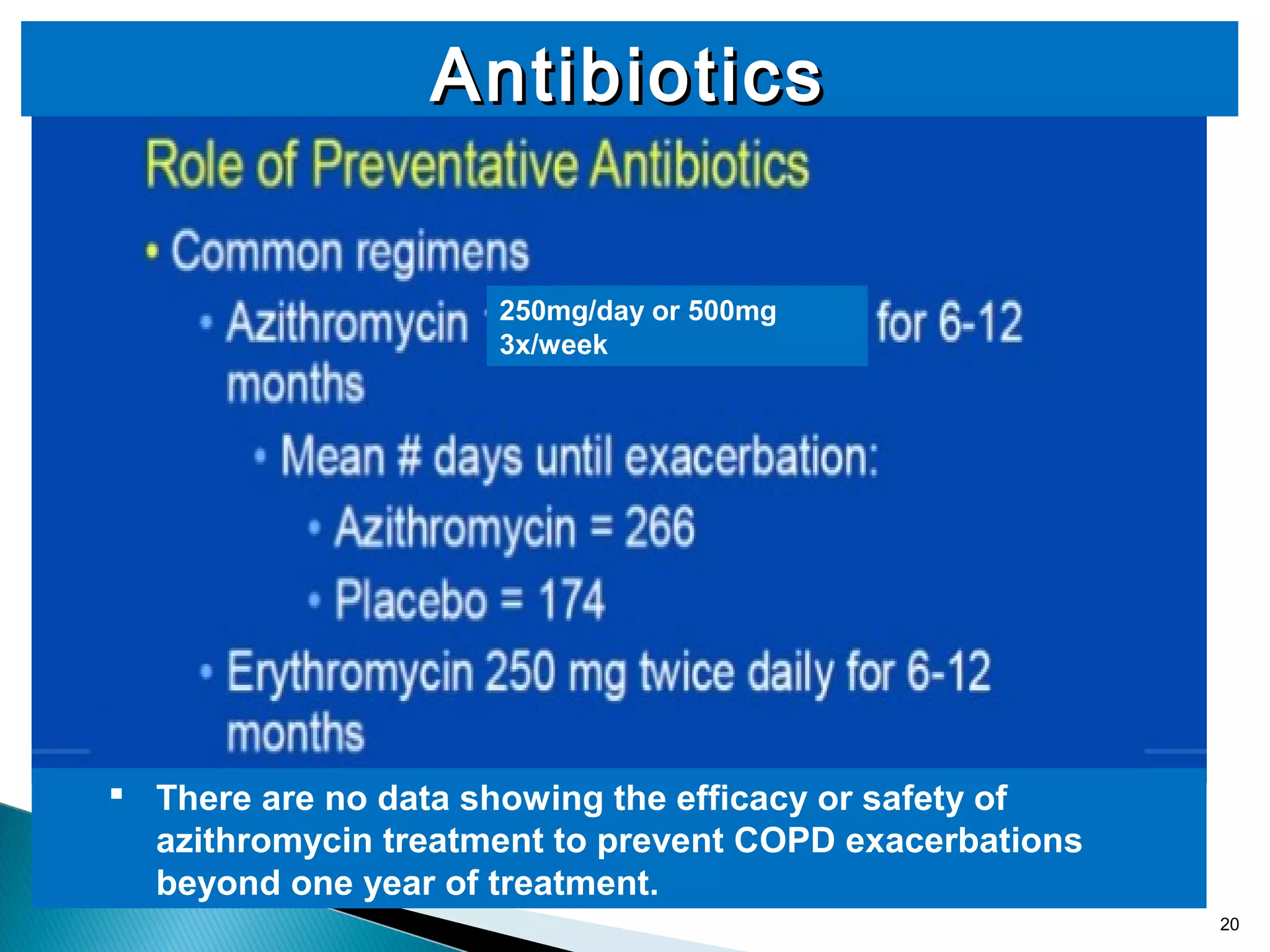 Medication use in chronic lung disease | PPT