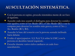 Auscultacion de ruidos cardiacos | PPT