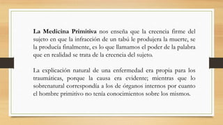 Medicina en la prehistoria modelo mágico-religoso | PPTX
