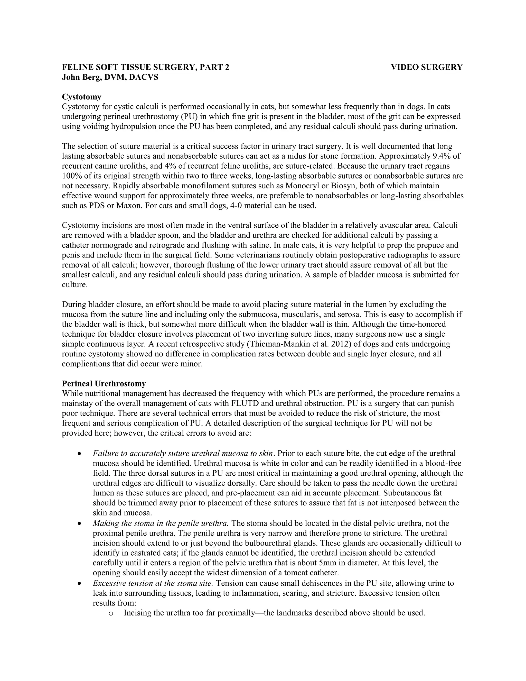 Medicina felina feline-soft-tissue-surgery-part-2-pdf | PDF