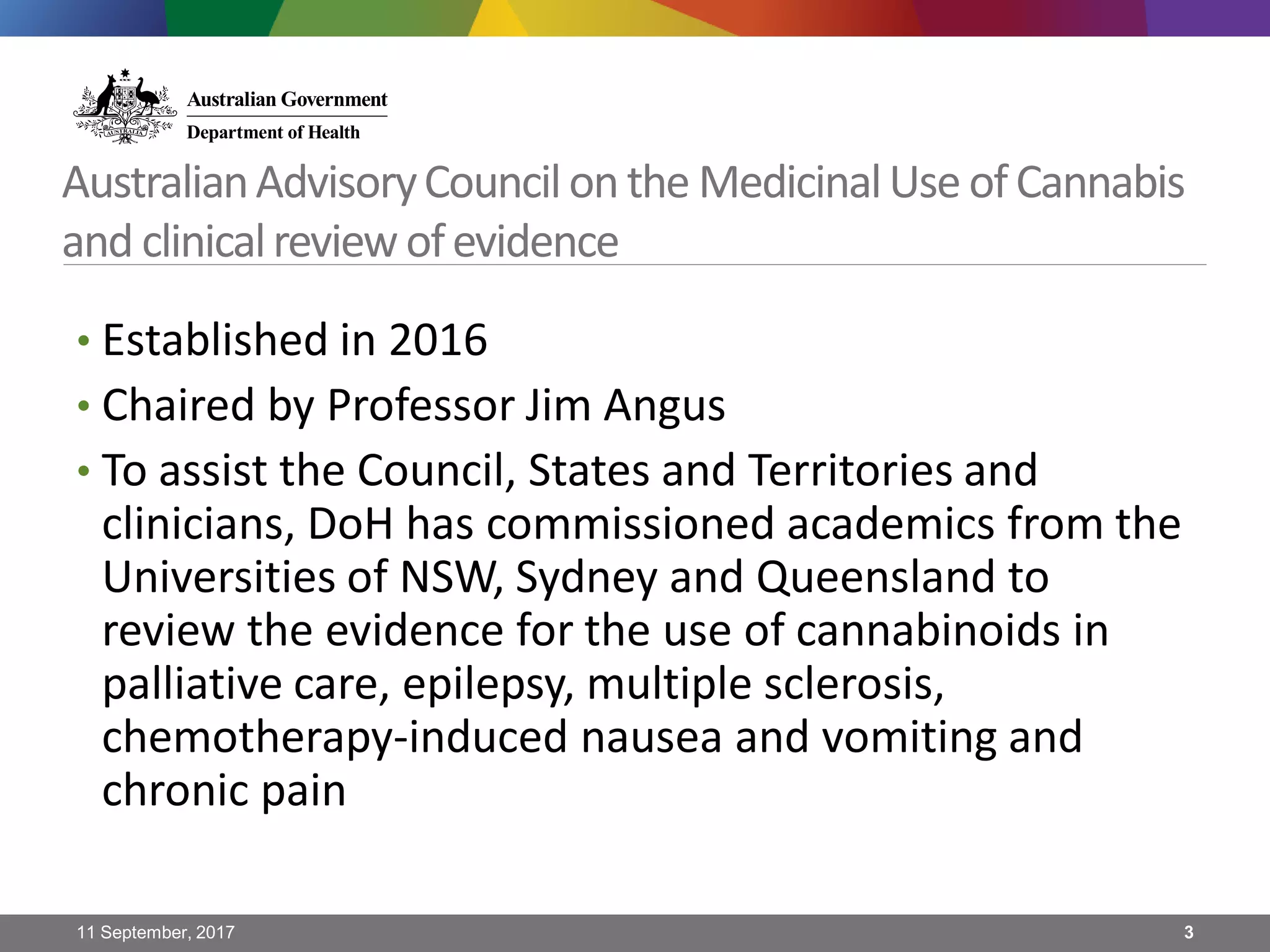 Presentation: Medicinal Cannabis Evidence for Efficacy Clinical ...
