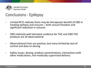 Presentation: Medicinal Cannabis Evidence for Efficacy Clinical Guidance Developmen | PDF
