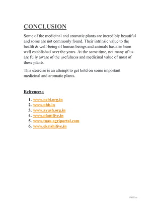 Medicinal and aromatic plants practical 1 18 bshorh041, kriti | PDF