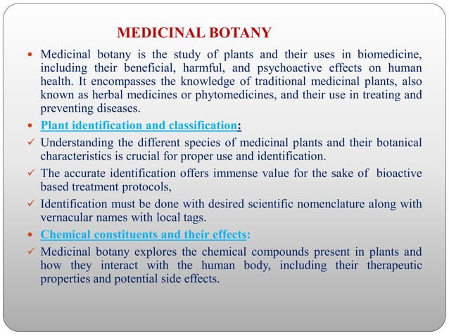 Medicinal Botany and It's scope and History | PDF
