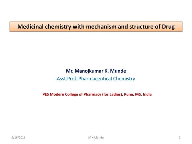 Medicinal chemistry | PPT
