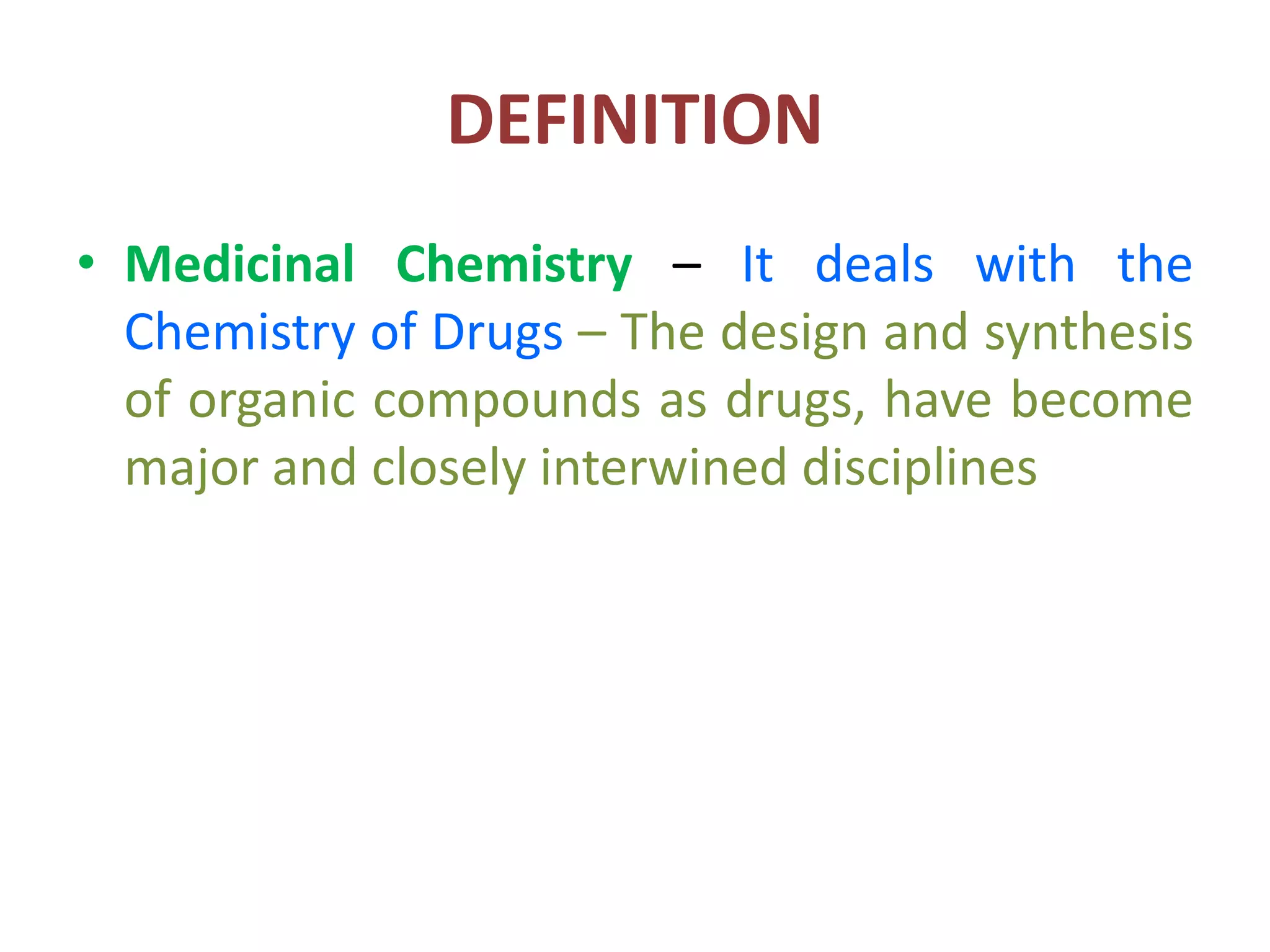 Medicinal chemistry | PPTX