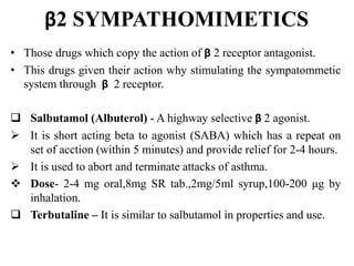 BRONCHODILATORS -SALBUTAMOL AND TERBUTALINE | PPTX | Lung and ...