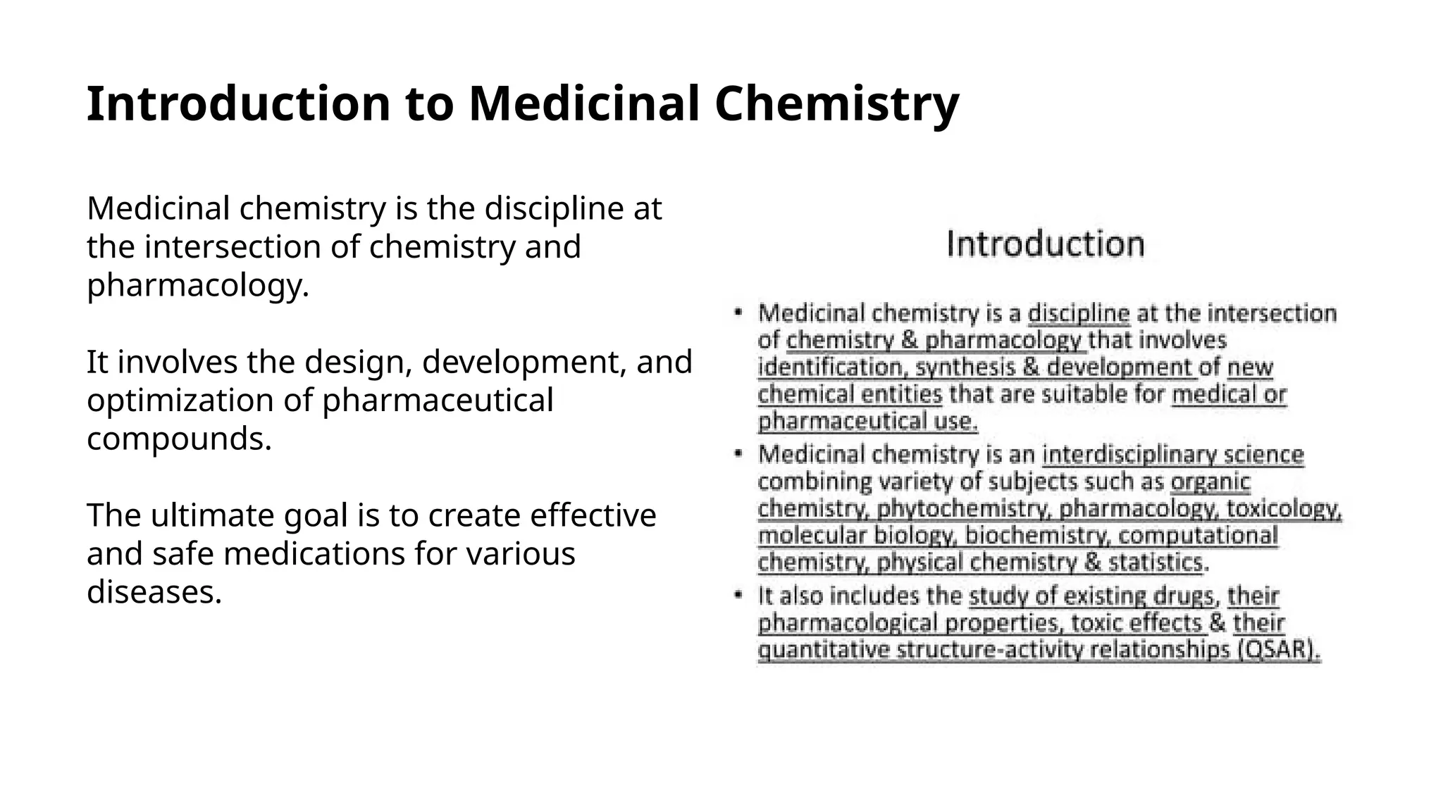 Medicinal Chemistry.power point presentation | PPT