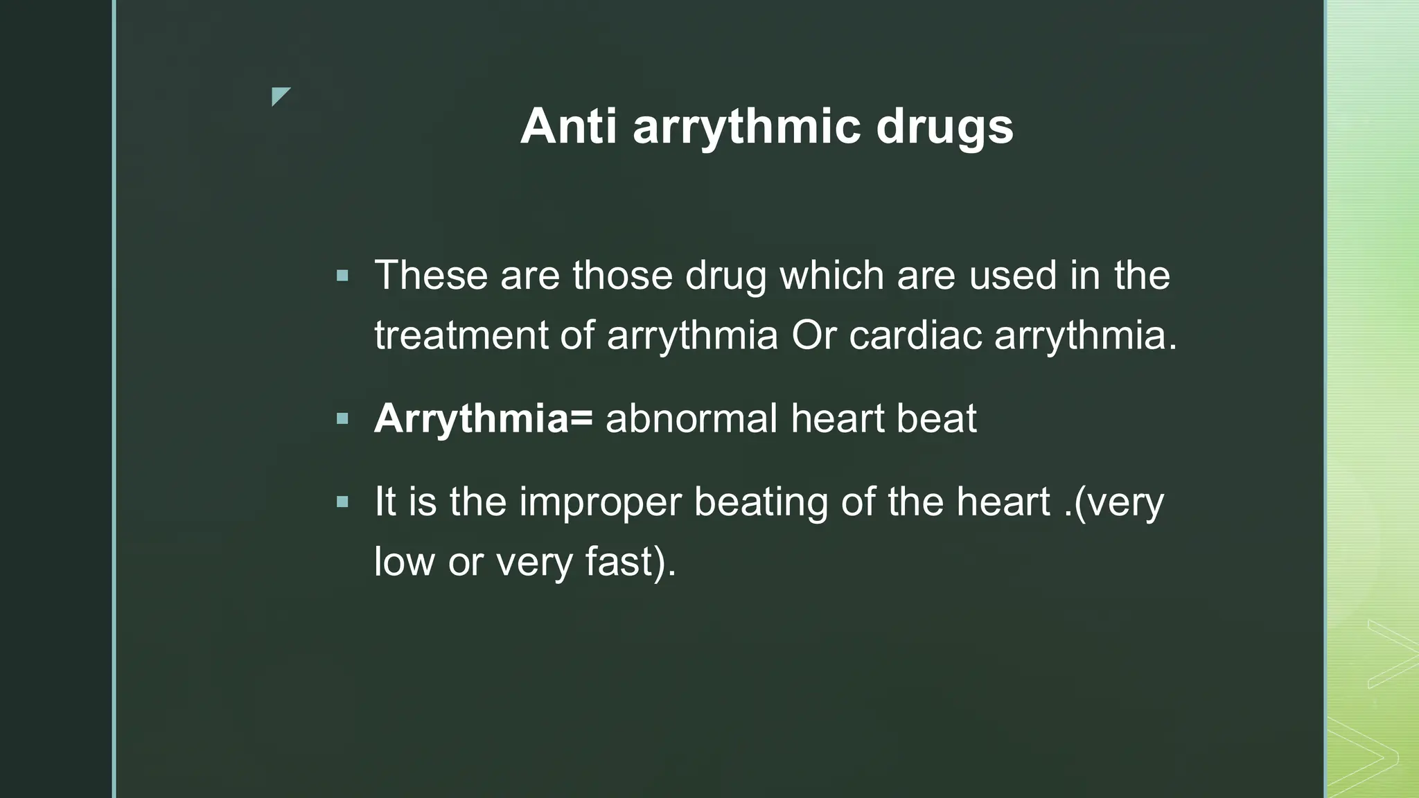 medicinal chemistry Anti arrythmic drugs | PDF