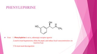 Medicinal chemistry adrenergic agonists | PPTX