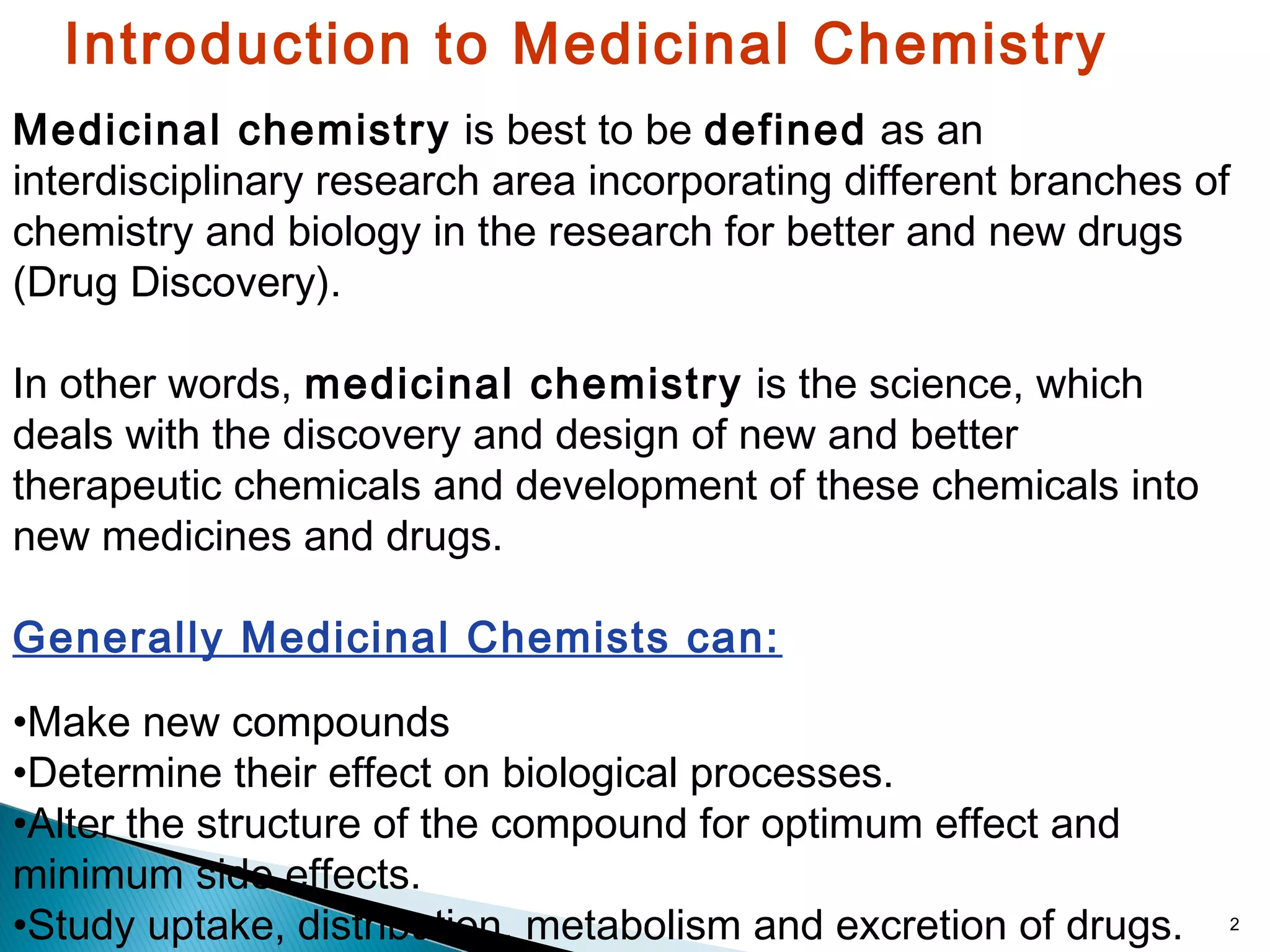 Medicinal chemistry i | PPT