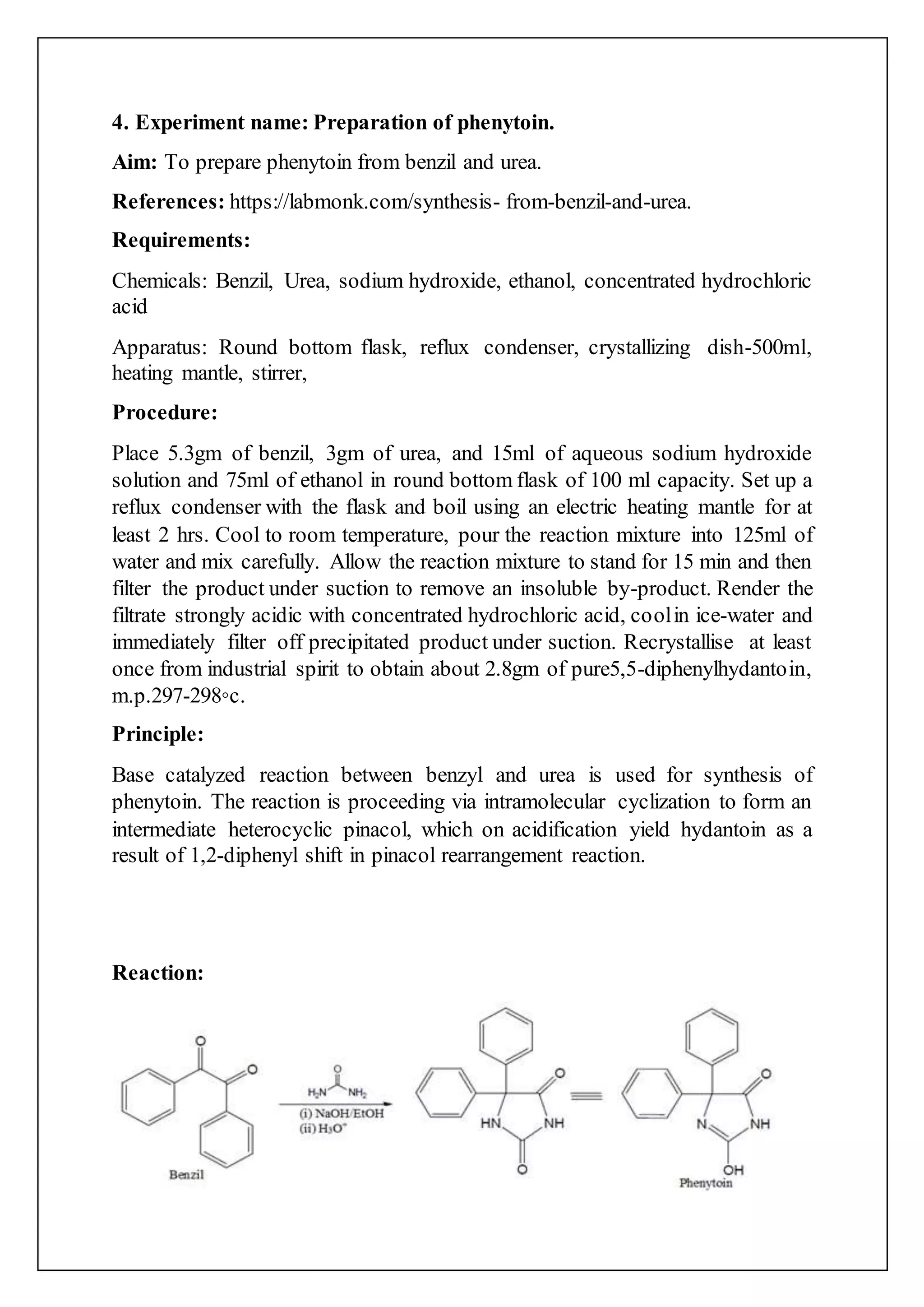 Medicinal chemistry i practicals | DOCX