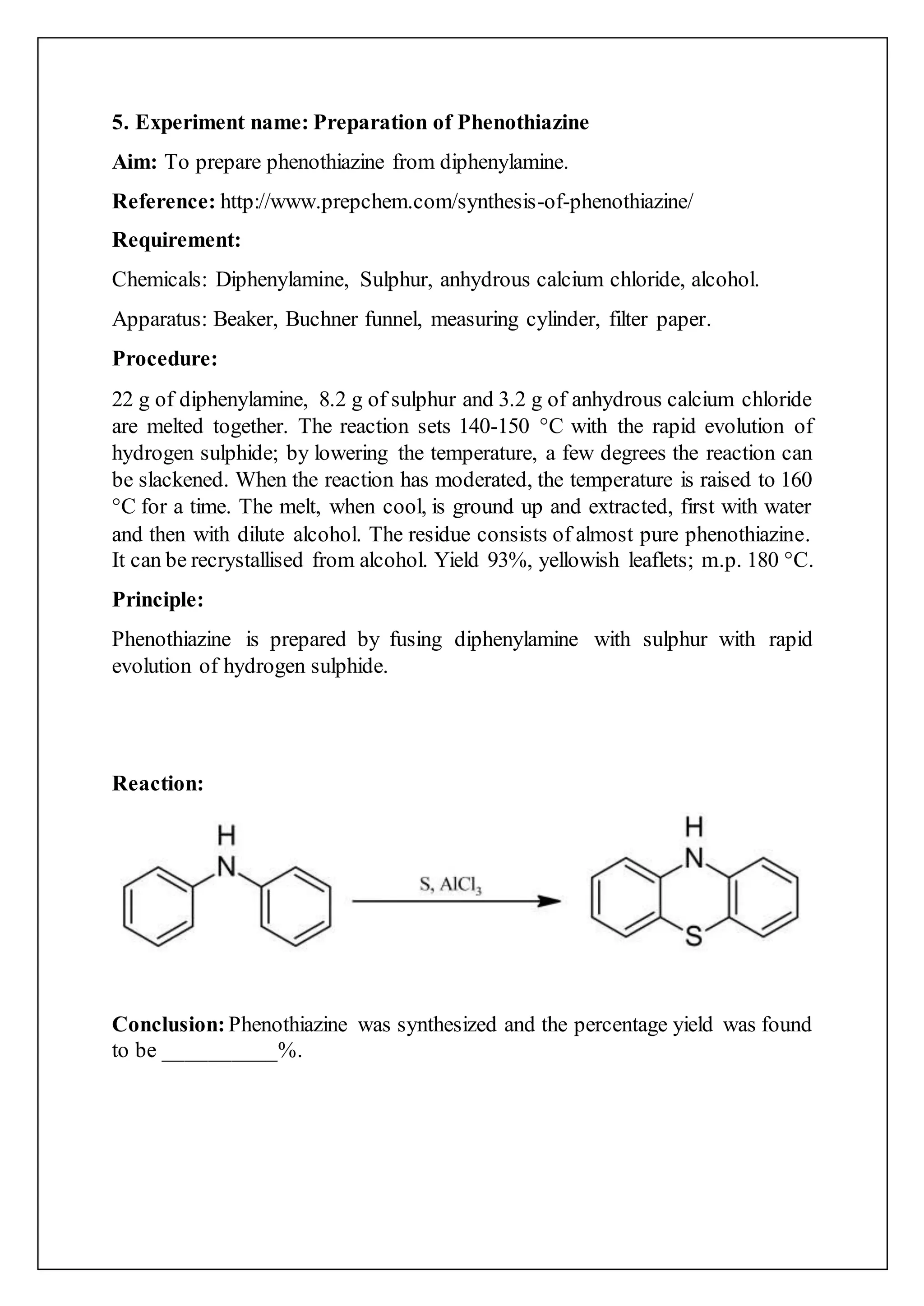 Medicinal chemistry i practicals | DOCX