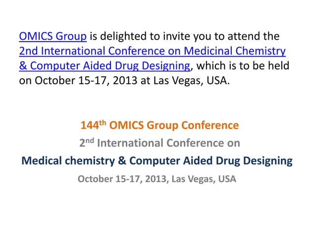 Medicinal chemistry & computer aided drug designing | PPTX | Pharmaceutical Industry | Industries