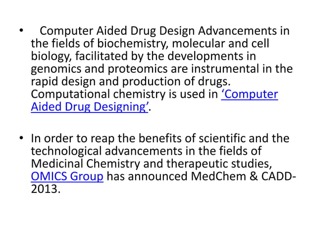 Medicinal chemistry & computer aided drug designing | PPTX ...